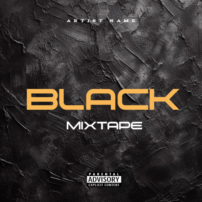 Copy of Black Mixtape Cover Album Cover | PosterMyWall