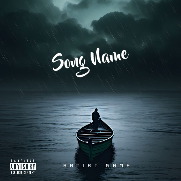 Modèle Black Modern & Minimal Album Cover Design | PosterMyWall