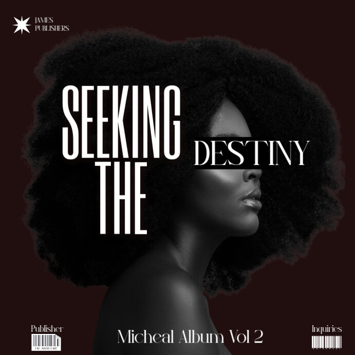 Black Modern & Minimal Album Cover Instagram Post Template | PosterMyWall