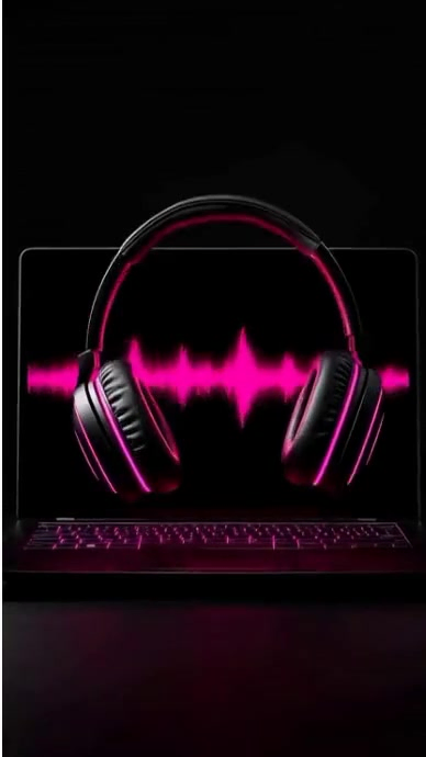 Black Modern & Minimal Animated Music Visualizer Video – Headphones Dj ...