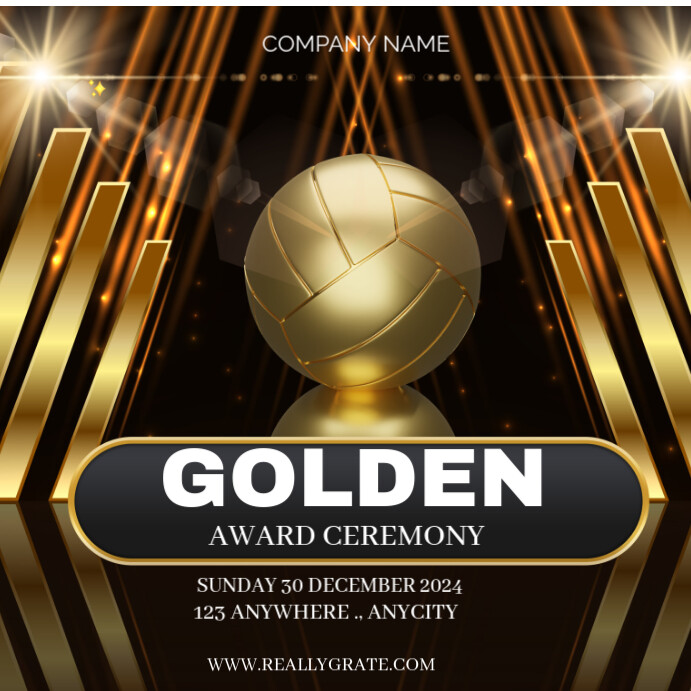 Black Modern & Minimal Award Instagram Post Template | PosterMyWall