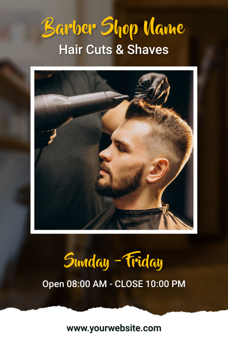 Plantilla de Black Modern & Minimal Barber Shop Poster | PosterMyWall