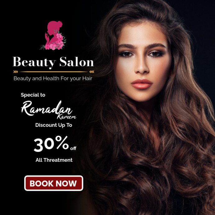 Copy of Black Modern & Minimal Beauty Salon Promotion Instagram Post ...