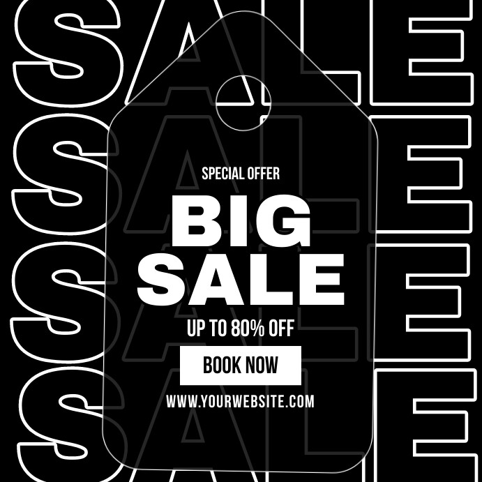 Plantilla de Black Modern & Minimal Big Sale Pos Instagram | PosterMyWall