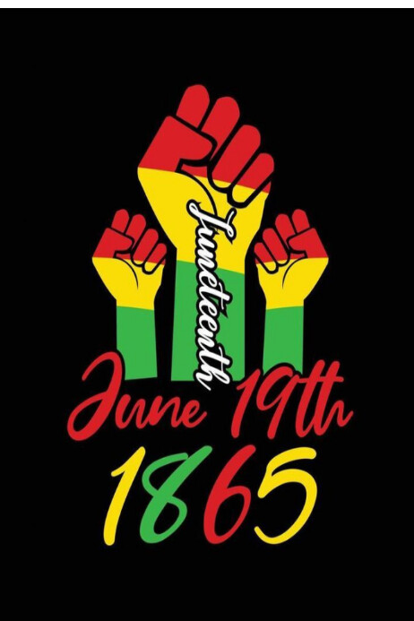 Black Modern & Minimal Black Background Of Juneteenth Design With The ...