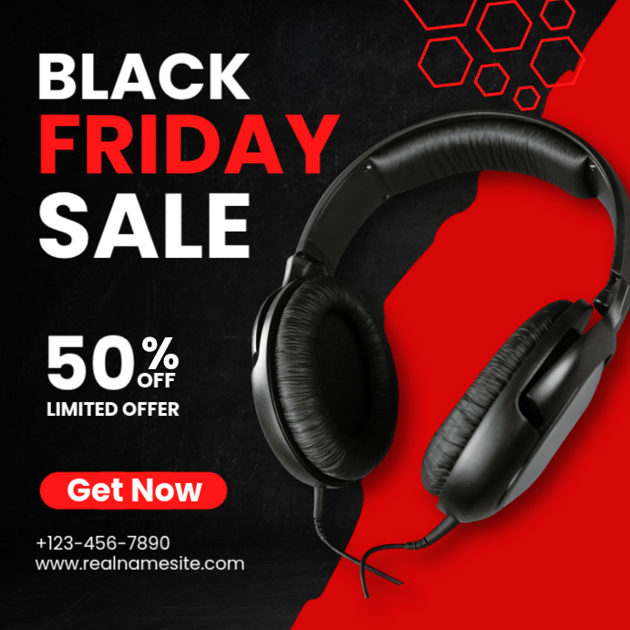 Black Modern & Minimal Black Friday Sale Instagram Post Template ...