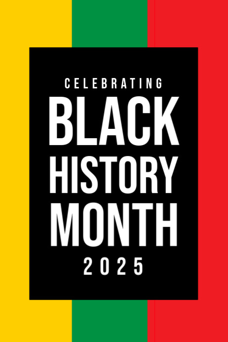Black Modern & Minimal Black History Month Flyer Template Poster ...