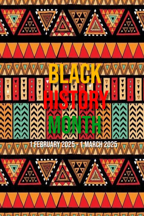 Black Modern & Minimal Black History Month Poster Template | PosterMyWall