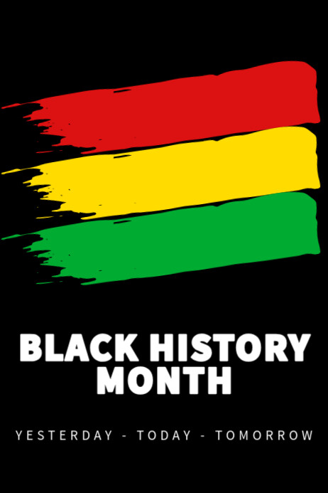 Black Modern & Minimal Black History Month Poster Template | PosterMyWall