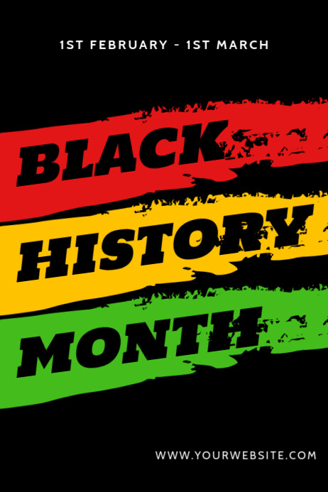 Black Modern & Minimal Black History Month Poster Template | PosterMyWall