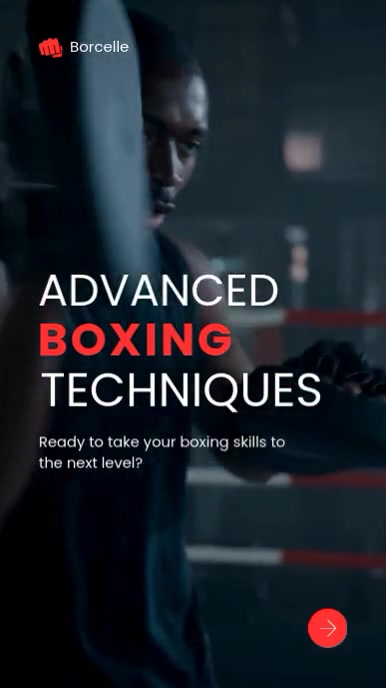 Black Modern & Minimal Boxing Sports Reel Instagram Template | PosterMyWall