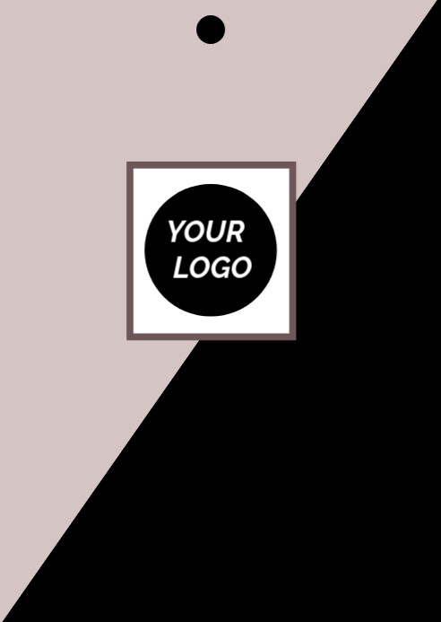 Black Modern & Minimal Branding Tag Design A6 Template | PosterMyWall