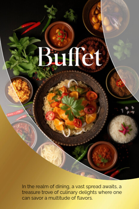Copy of Black Modern & Minimal Buffet Day Poster | PosterMyWall