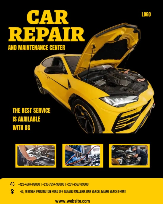 Black Modern & Minimal Car Repair And Maintenance Center Instagram ...