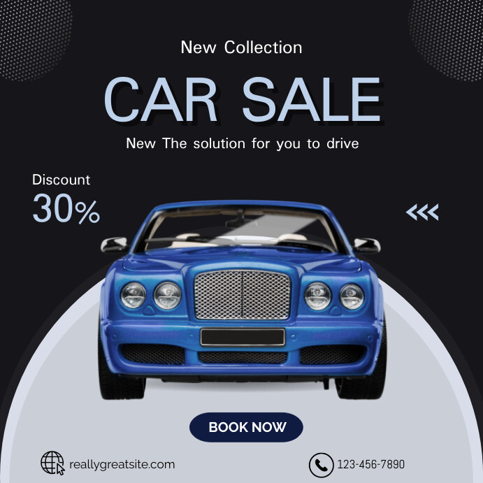Black Modern & Minimal Car Sale Instagram Pos Template | PosterMyWall
