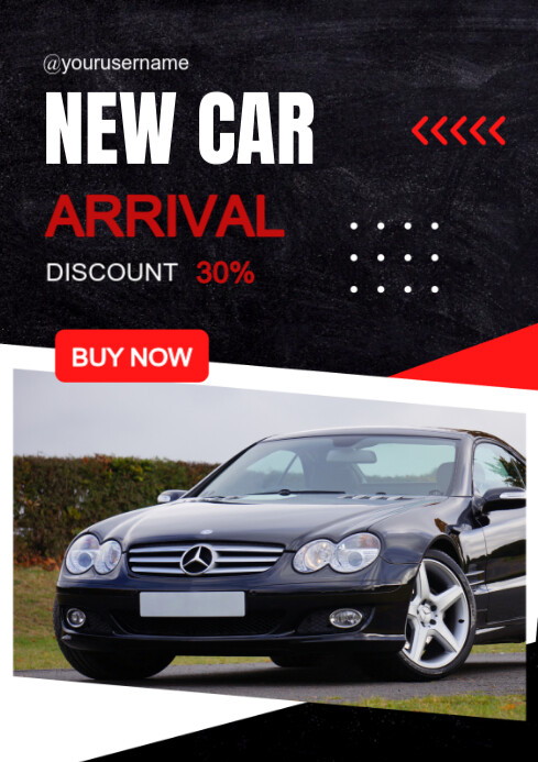 Black Modern & Minimal Car Sale Promo Flyer A4 Template | PosterMyWall