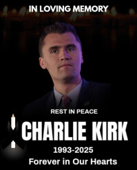 Modern & Minimal “charlie Kirk Memorial Tribute / In Loving Memory ...
