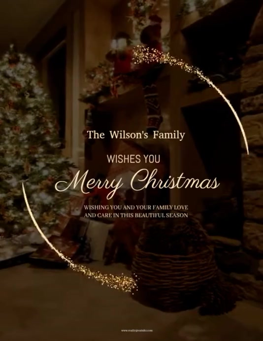 Black Modern & Minimal Christmas Day Animation Flyer (us Letter ...