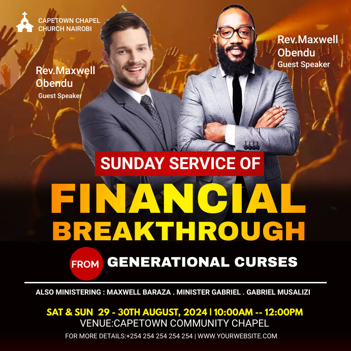 Black Modern & Minimal Church Financial Brea Template | PosterMyWall