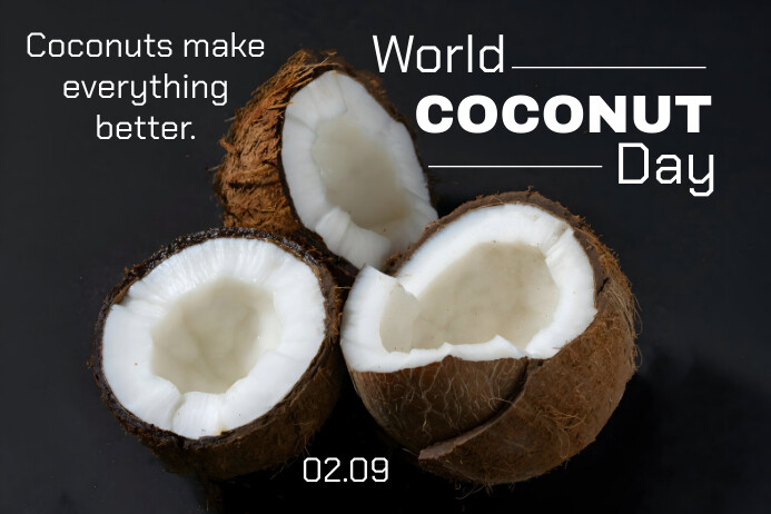 Plantilla de Black Modern & Minimal Coconut Poster | PosterMyWall