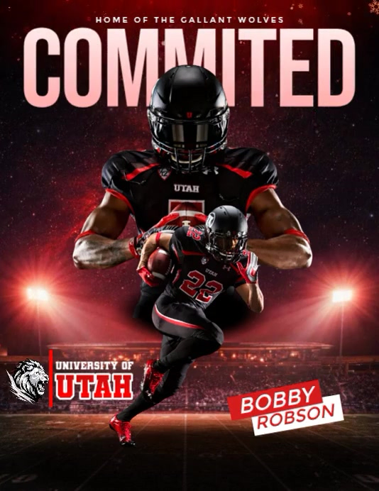 Black Modern & Minimal College Commitment Design Template Flyer (us Letter) | PosterMyWall