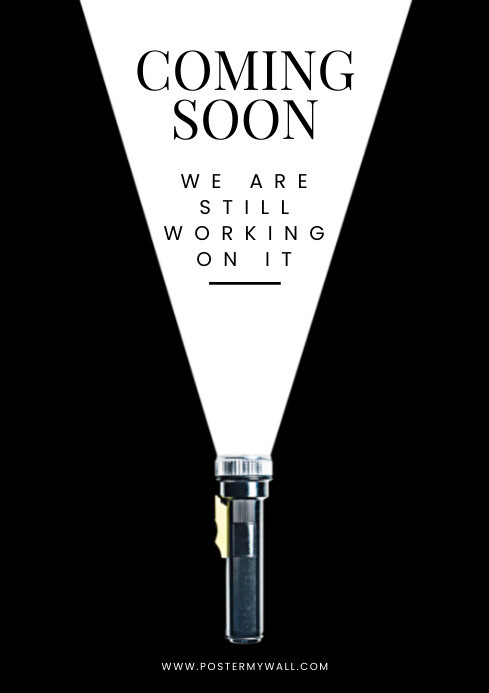 Copy of Black Modern & Minimal Coming Soon A4 | PosterMyWall