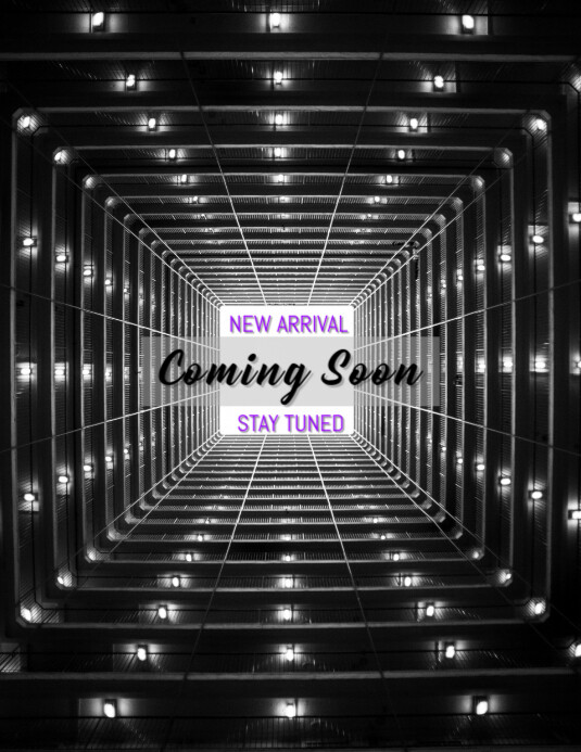 Plantilla de Black Modern & Minimal Coming Soon Flyer (us | PosterMyWall