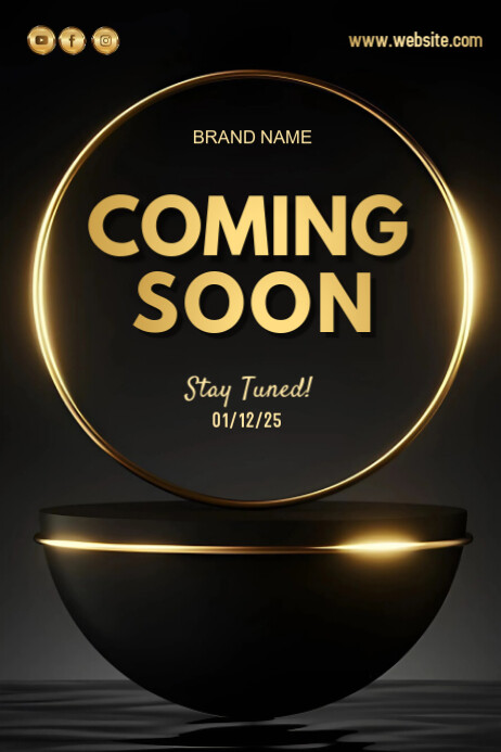 Plantilla de Black Modern & Minimal Coming Soon Poster | PosterMyWall