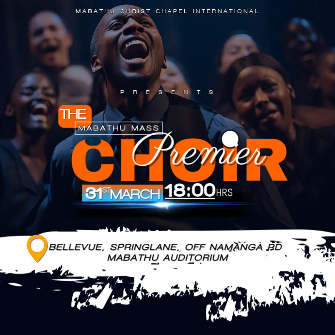 Black Modern & Minimal concert/Choir Event Poster Instagram Post ...