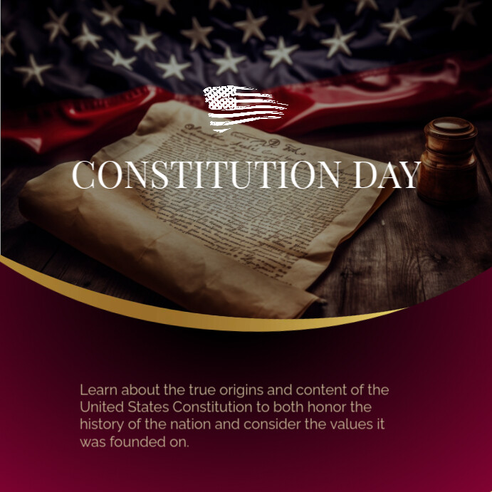 Copy of Black Modern & Minimal Constitution Day Insta | PosterMyWall