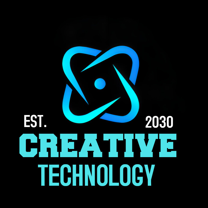 Black Modern & Minimal Creative Technology Lo Template | PosterMyWall