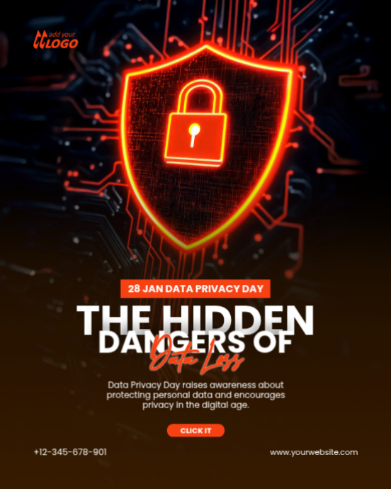 Plantilla de Black Modern & Minimal Cybersecurity Poster Instagram ...
