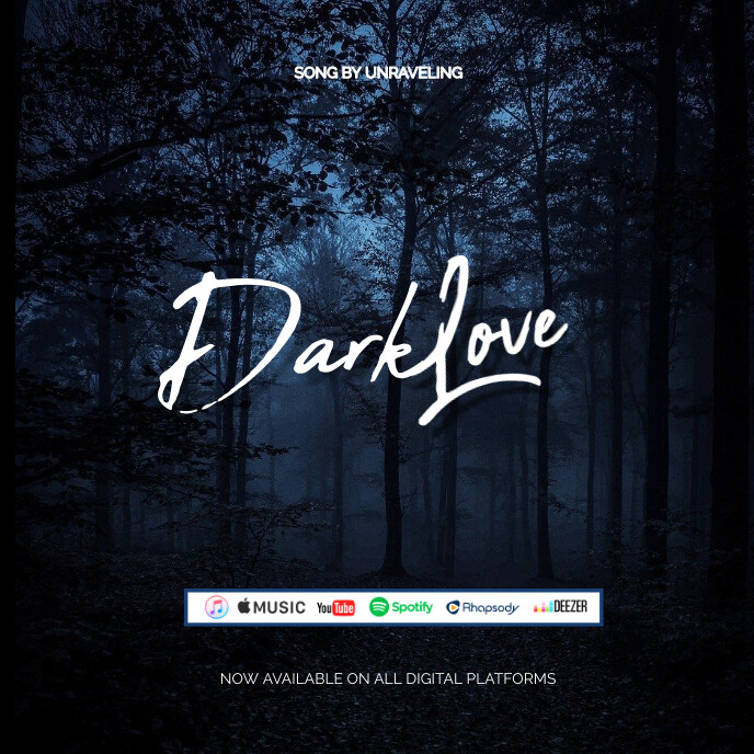 Black Modern & Minimal Dark Album Cover Template | PosterMyWall