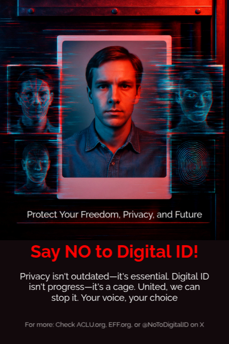 Black Modern & Minimal Digital Id Awarness Poster Poster Template ...