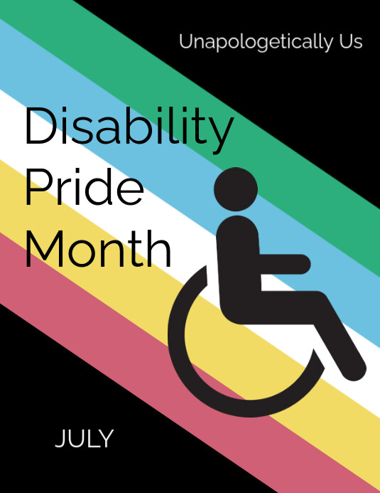Black Modern & Minimal Disability Pride Month Flyer (us Letter) Template | PosterMyWall