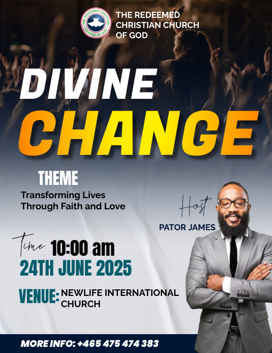 Black Modern & Minimal Divine Change Flyer (u Template | PosterMyWall