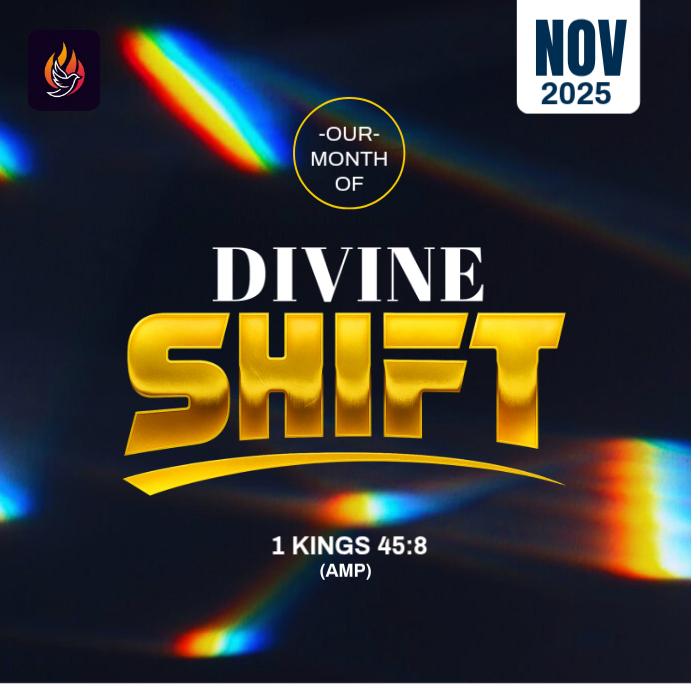 Black Modern & Minimal Divine Shift November 2025 Church Event Flyer ...