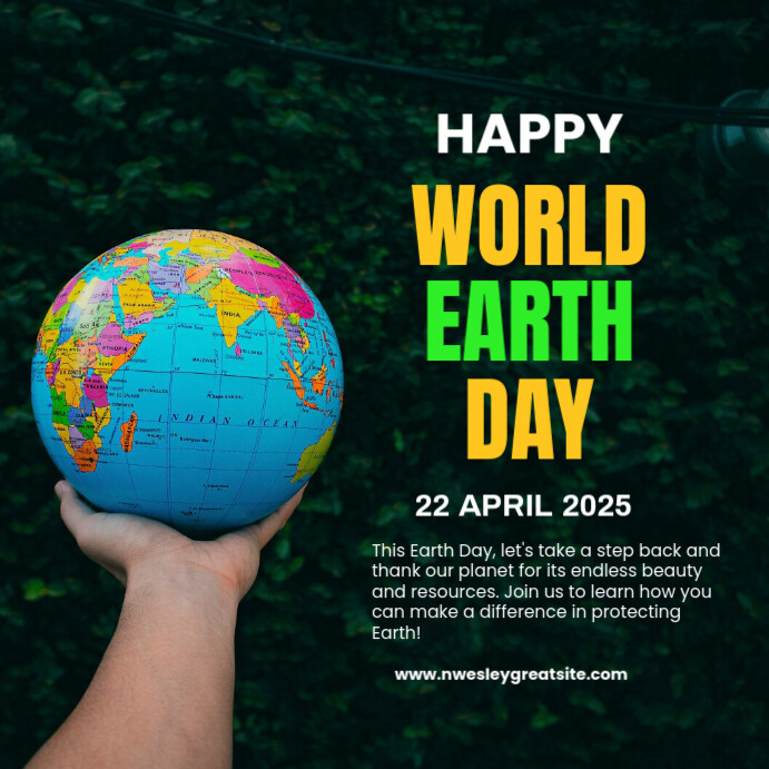 Copy of Black Modern & Minimal Earth Day Instagram Post | PosterMyWall