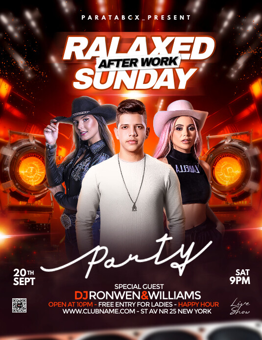 Copy of Black Modern & Minimal Editable After Work Pa | PosterMyWall