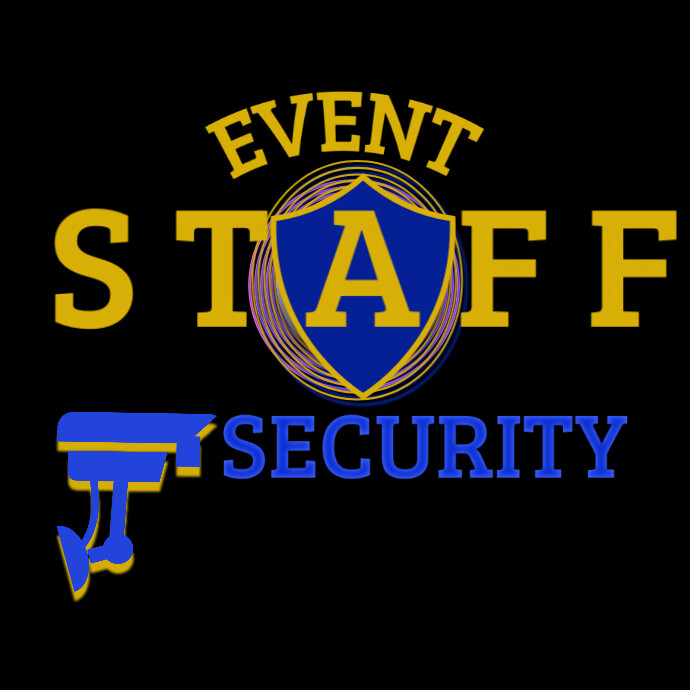 Black Modern & Minimal Event Staff Security Logo Template | PosterMyWall