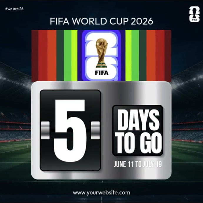 Fifa World Cup Countdown Square Template | PosterMyWall