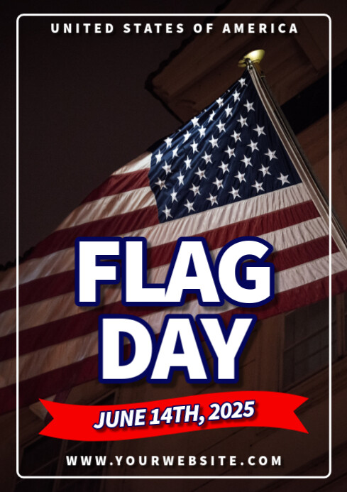 Black Modern & Minimal Flag Day A2 Template | PosterMyWall