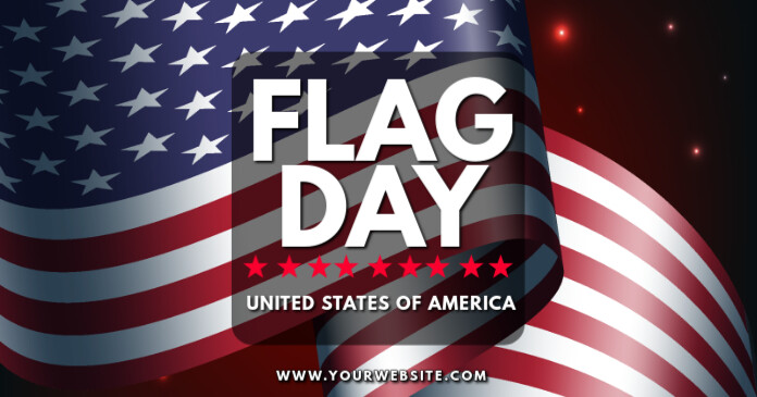 Black Modern & Minimal Flag Day Gambar Bersama Facebook Template ...