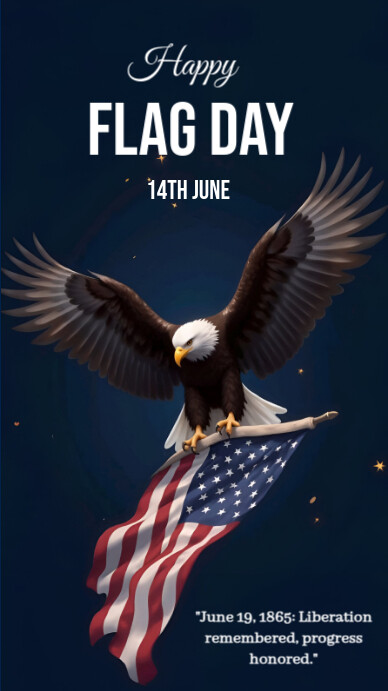 Plantilla de Black Modern & Minimal Flag Day Instagram Story | PosterMyWall