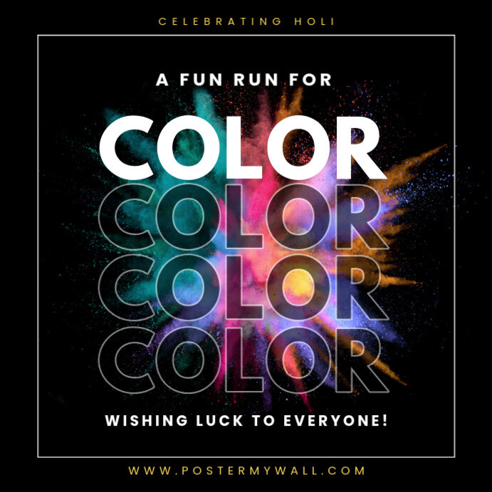 Black Modern & Minimal Fun Run Pos Instagram Template | PosterMyWall