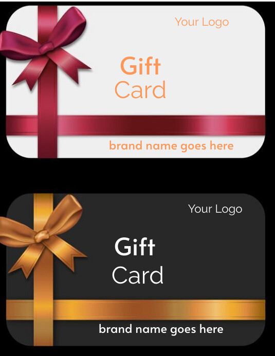 Black Modern & Minimal Gift Card Flyer (us Le Template | PosterMyWall