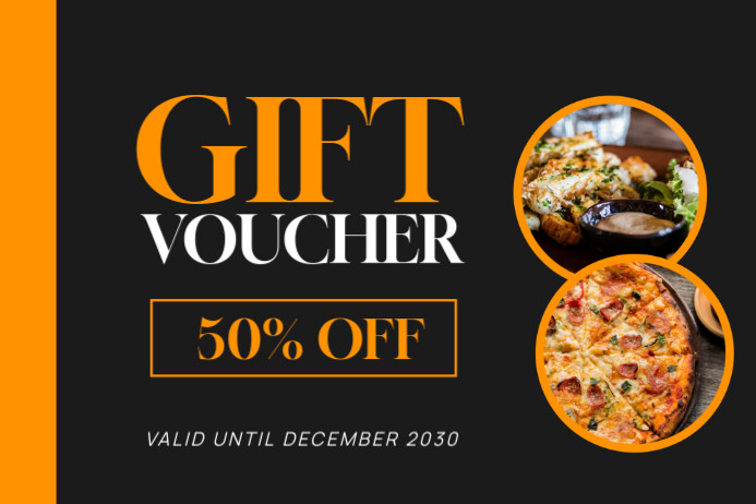 Copy of Black Modern & Minimal Gift Voucher Poster | PosterMyWall