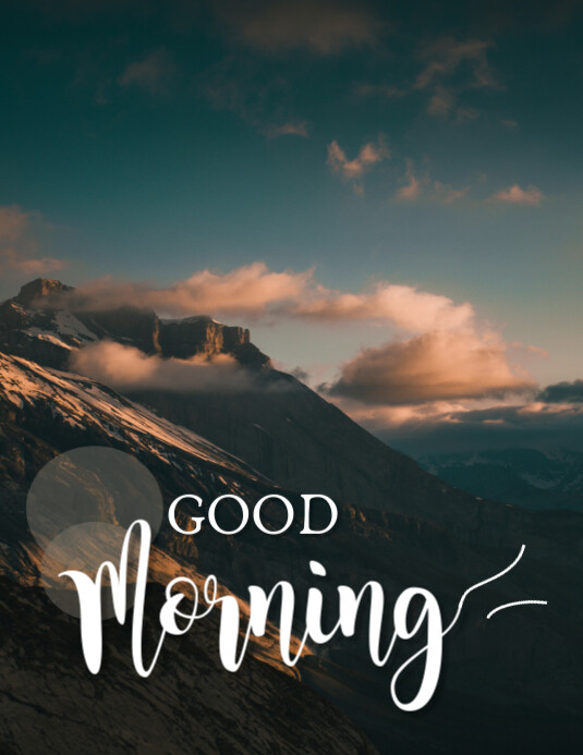 Black Modern & Minimal Good Morning Flyer 2025 Template | PosterMyWall