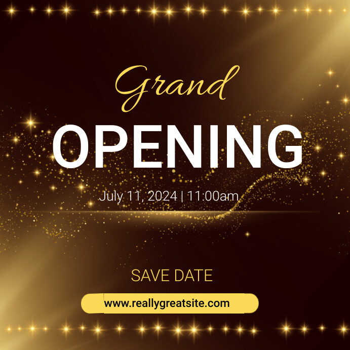 Black Modern & Minimal Grand Opening Instagra Template | PosterMyWall