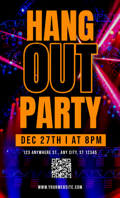 Black Modern & Minimal Hangout Party Legal As Template | PosterMyWall